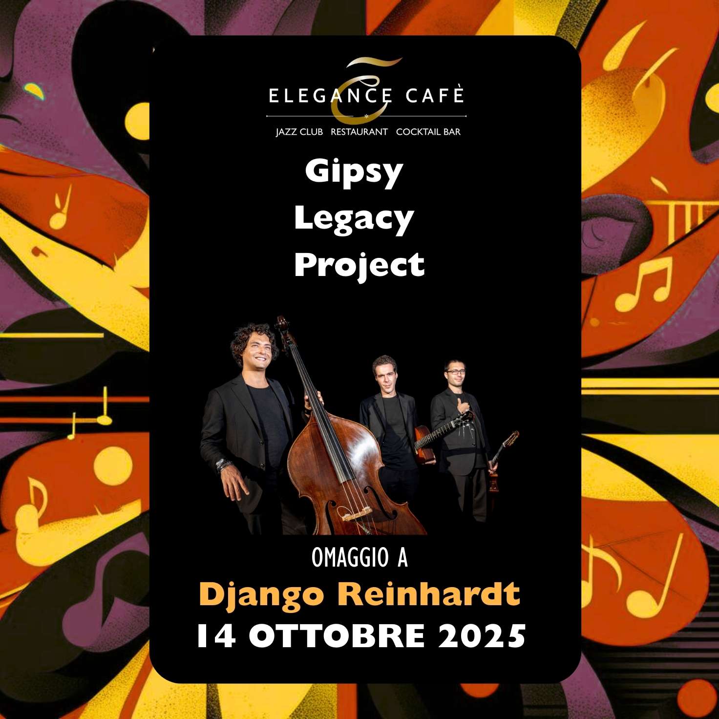 Jazz Concert Rome October 14 2025 | Gipsy Legacy Project in concert – Tribute to Django ...