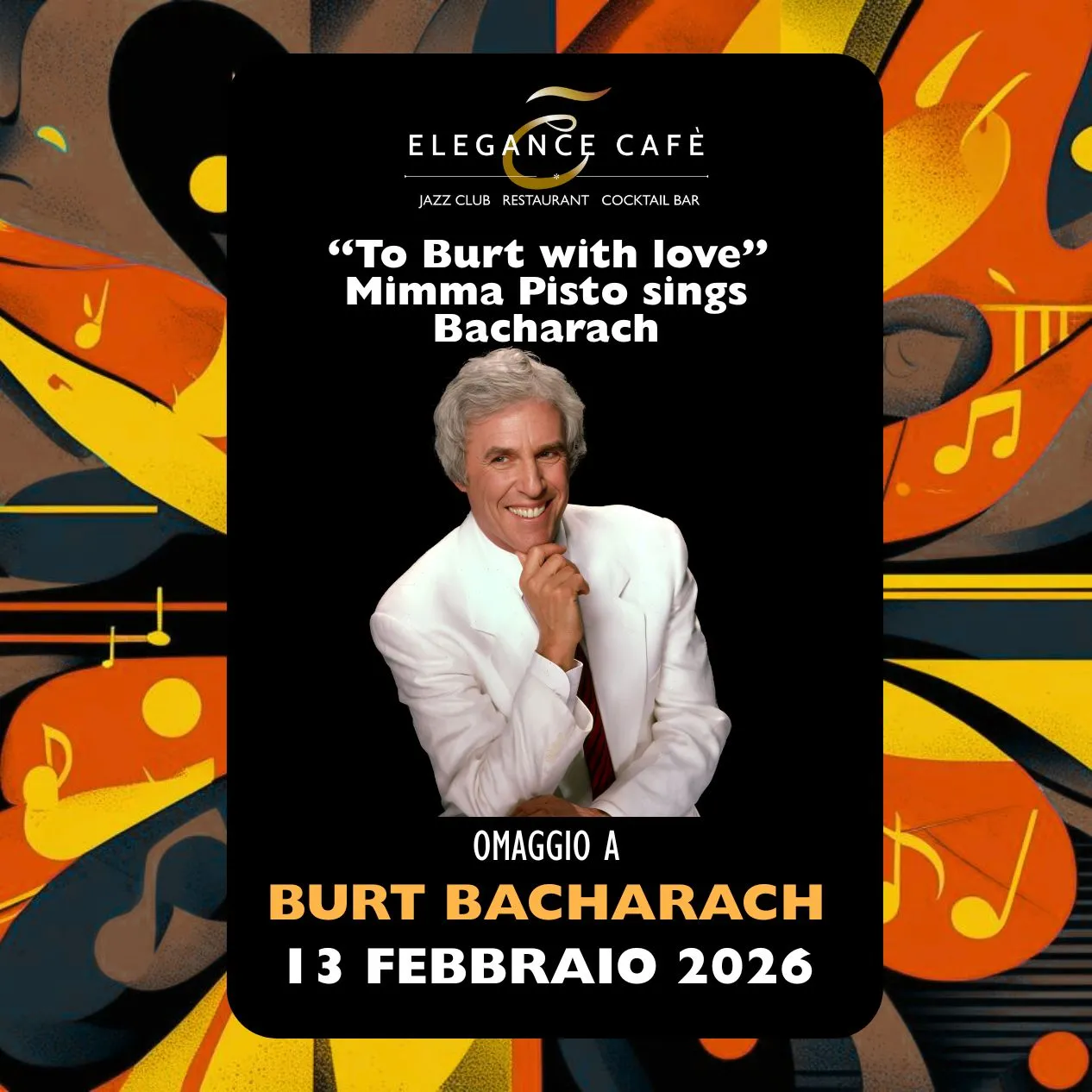 Concerti Jazz Roma 13 Febbraio 2026 : Omaggio a Burt Bacharach ...